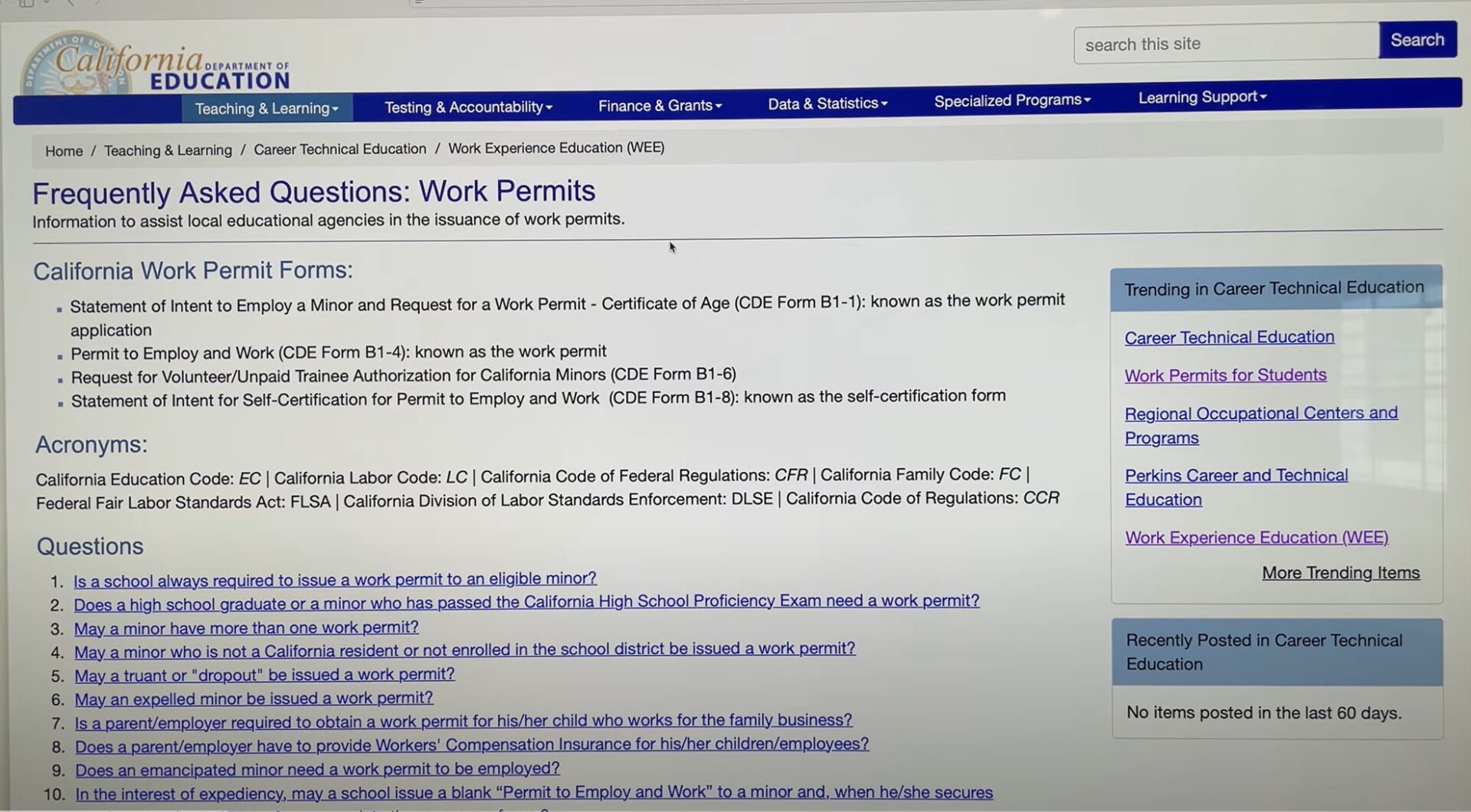 California Homeschool - How to get a work permit for your child ...